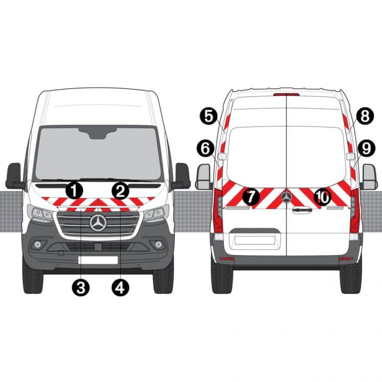 Kit Rouge-Blanc CL. B Standard - MERCEDES Sprinter H2/H3 (2018)